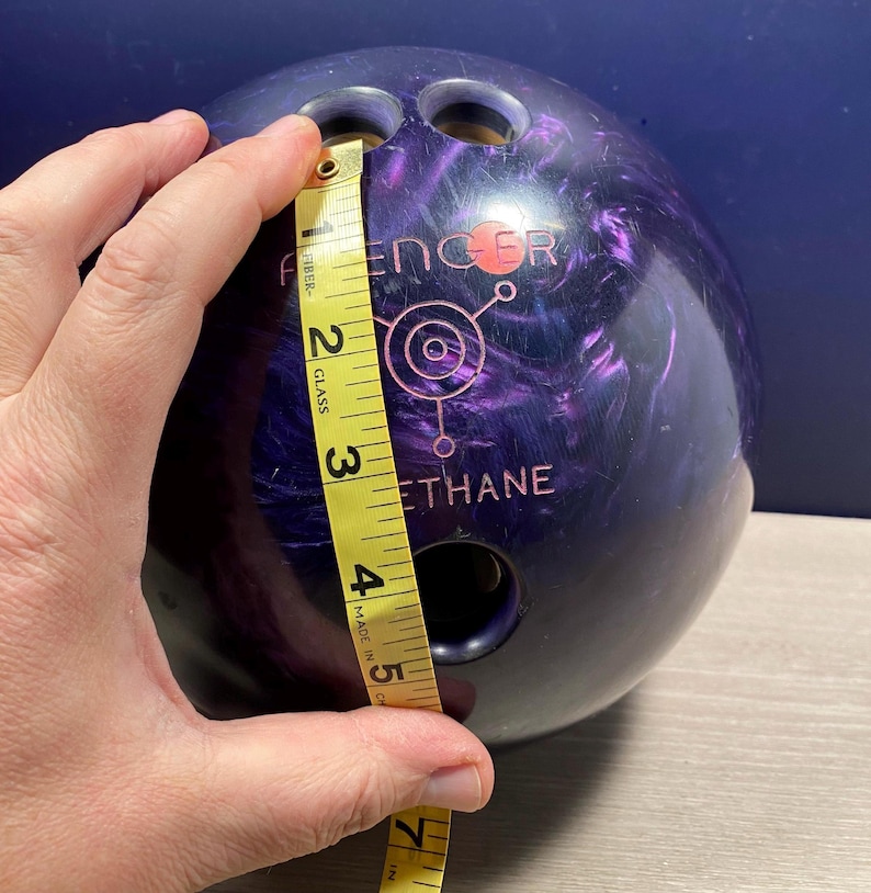 Vintage Ebonite Avenger Bowling Ball | Purple Cosmic Swirl, 15lb 12oz ...