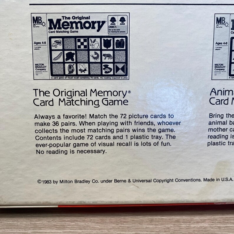 1983 Step-by-step Memory Game | Vintage Milton Bradley Sequencing - Etsy