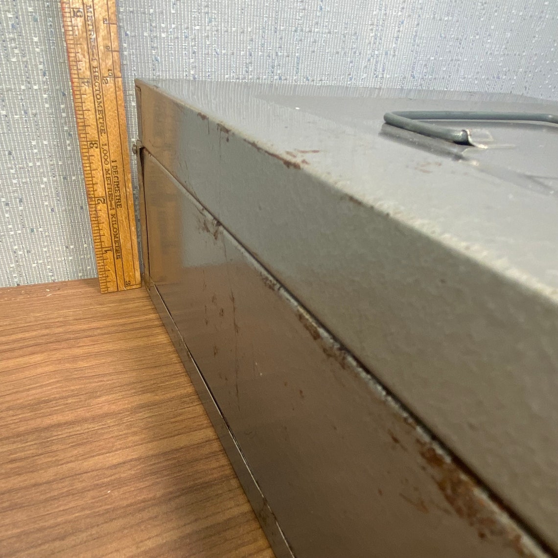 Vintage Industrial Versa Check File Gray Porta-file Metal File Box With ...