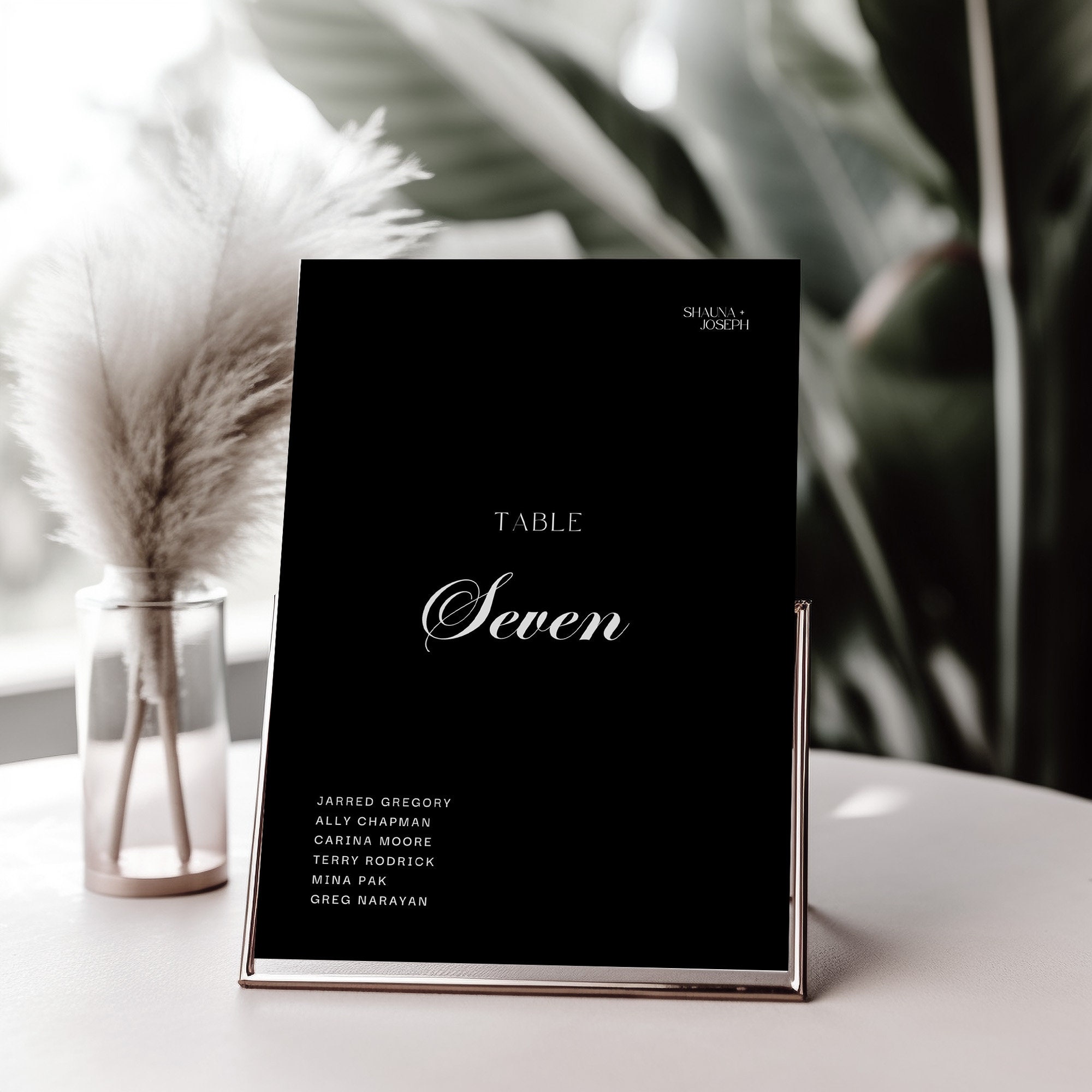 Vertical Table Numbers Template, Wedding Table Card Template, Photo ...