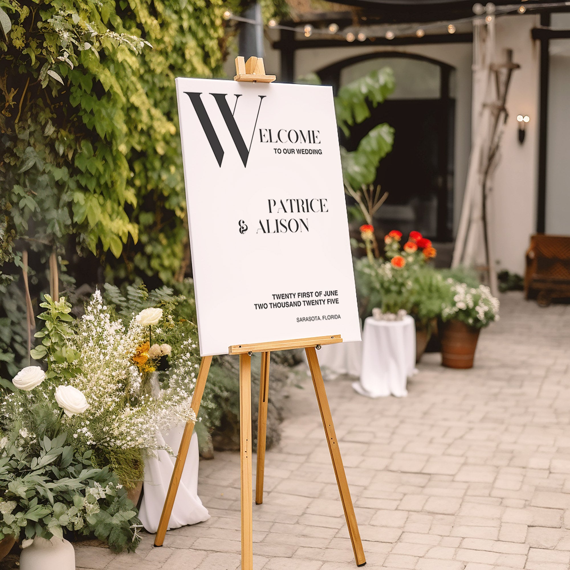 Modern Wedding Welcome Sign Template, Minimalist Elegant Welcome Sign ...