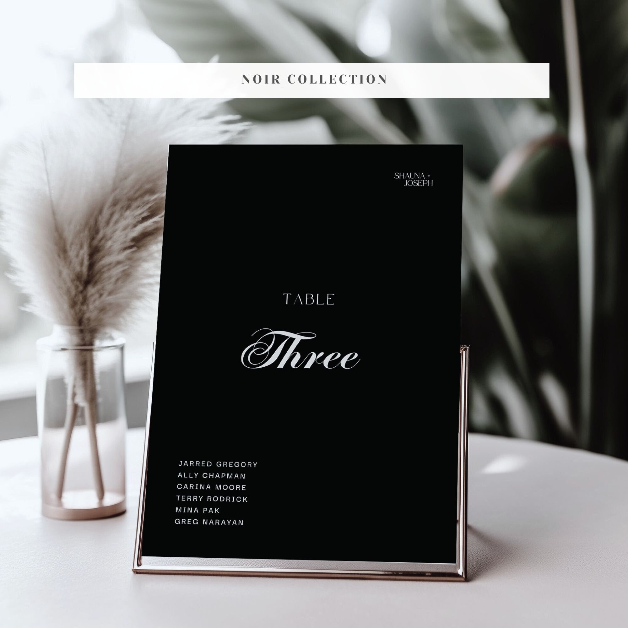 Vertical Table Numbers Template, Wedding Table Card Template, Photo ...