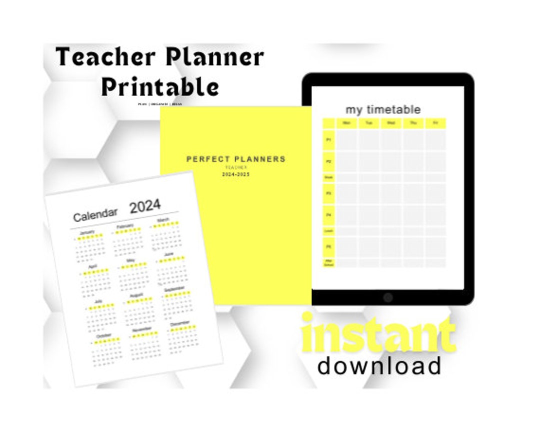 2024-2025 Academic Teacher Planner, Diary, Weekly/monthly View, All-in ...