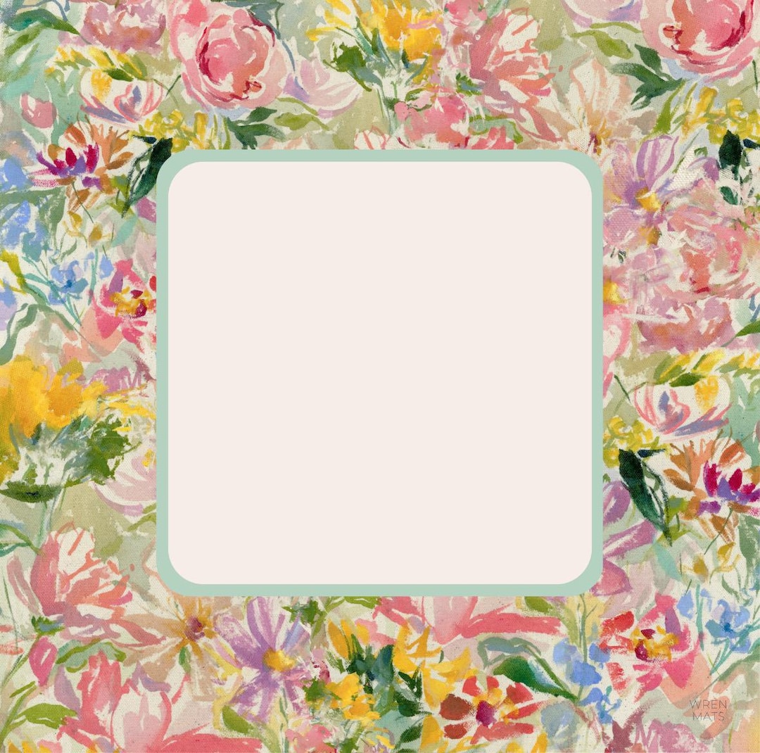 Watercolor Floral Play Mat: Mahjong, Dominoes, Rummikub - Etsy
