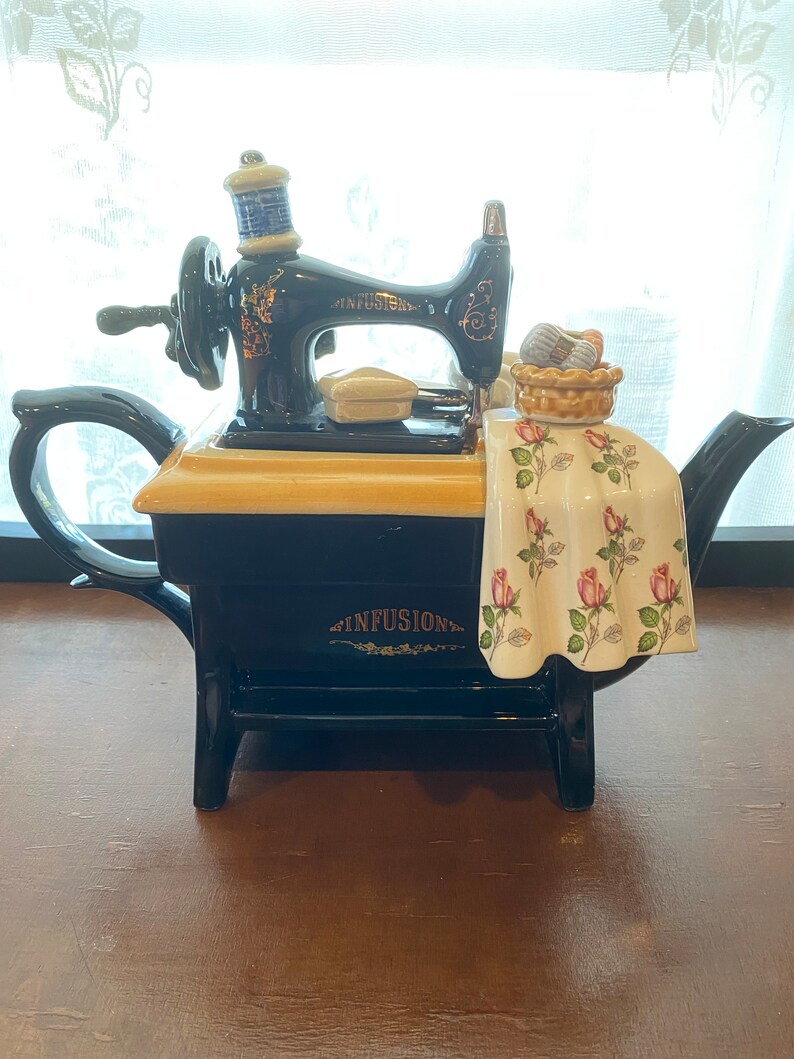 Vintage Sewing Machine Teapot - Etsy