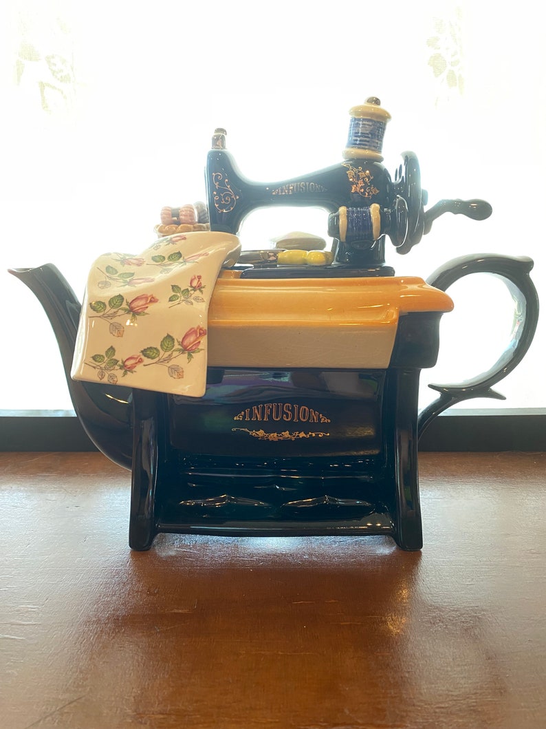 Vintage Sewing Machine Teapot - Etsy