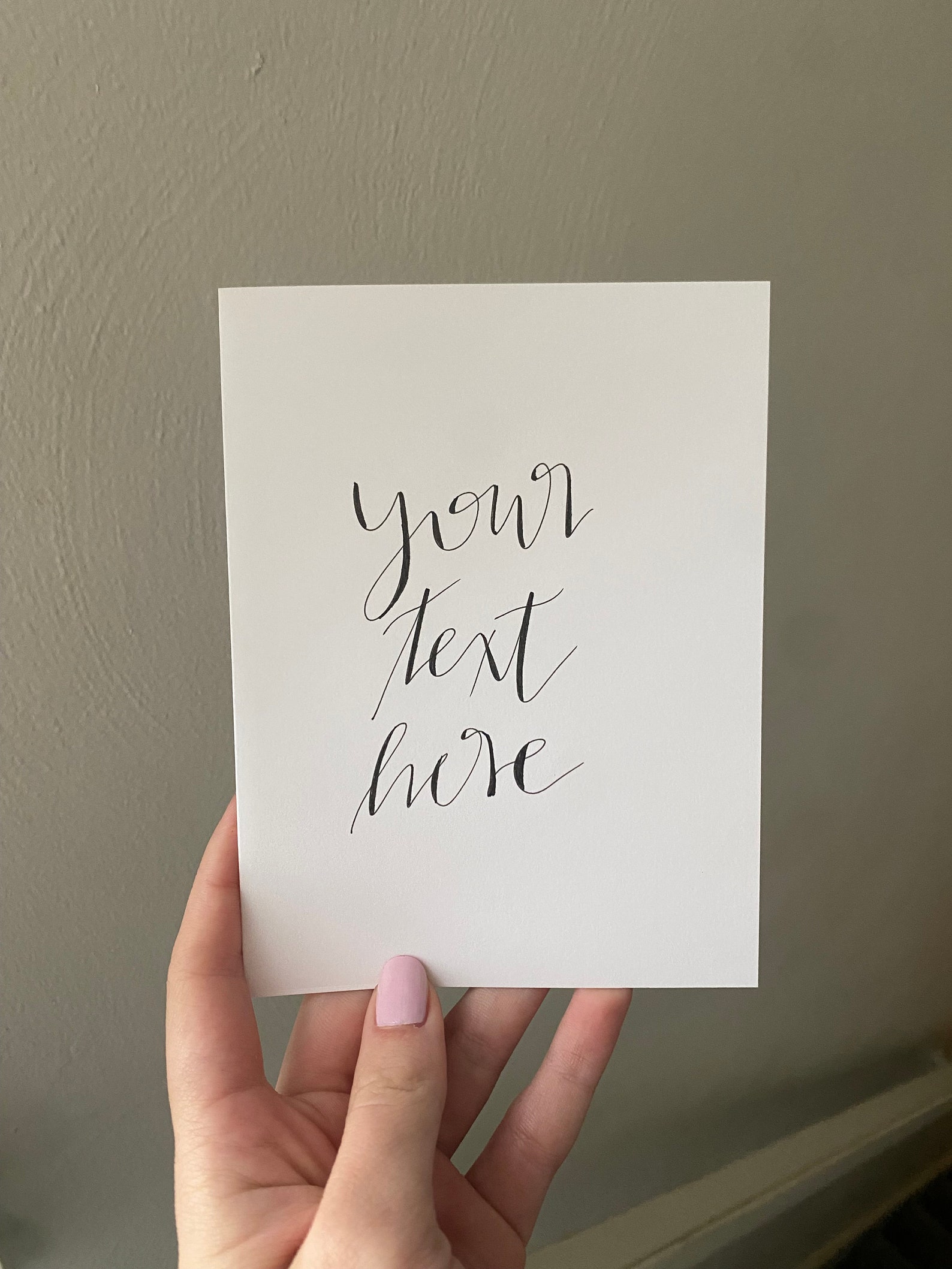 Customized Calligraphy Cards - Etsy
