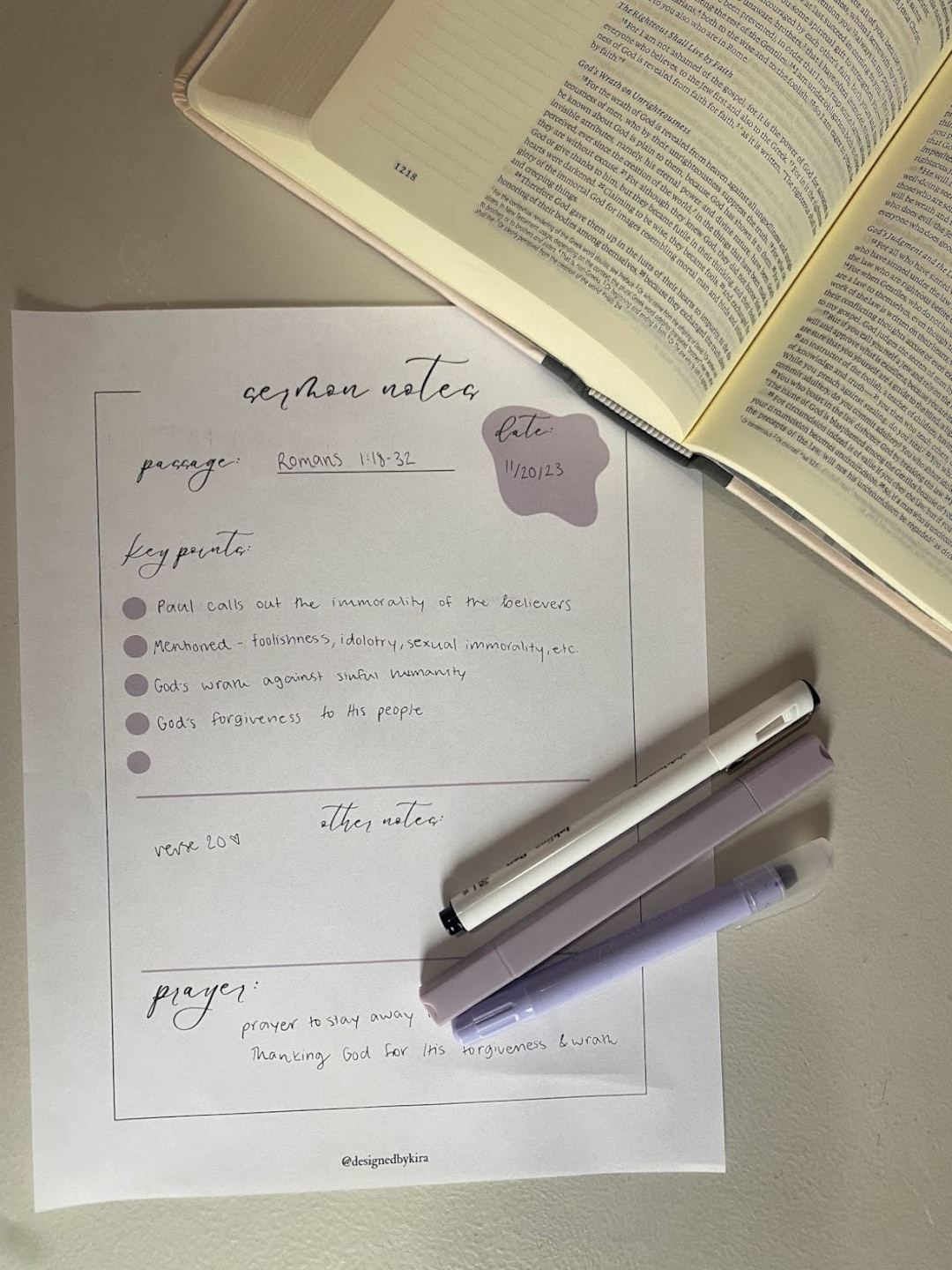 Aesthetic Sermon Notes/organized Sermon Notes/sermon Notes Guide - Etsy