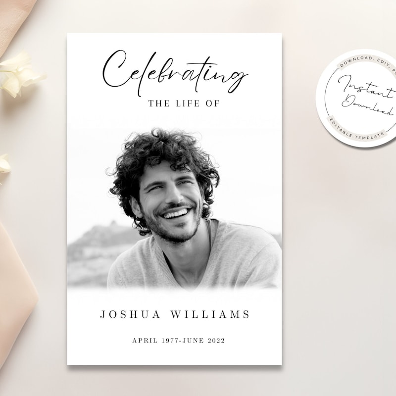 Memorial Cards for Celebration of Life - Etsy