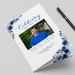 Blue Funeral Program Template Editable Memorial Program - Etsy
