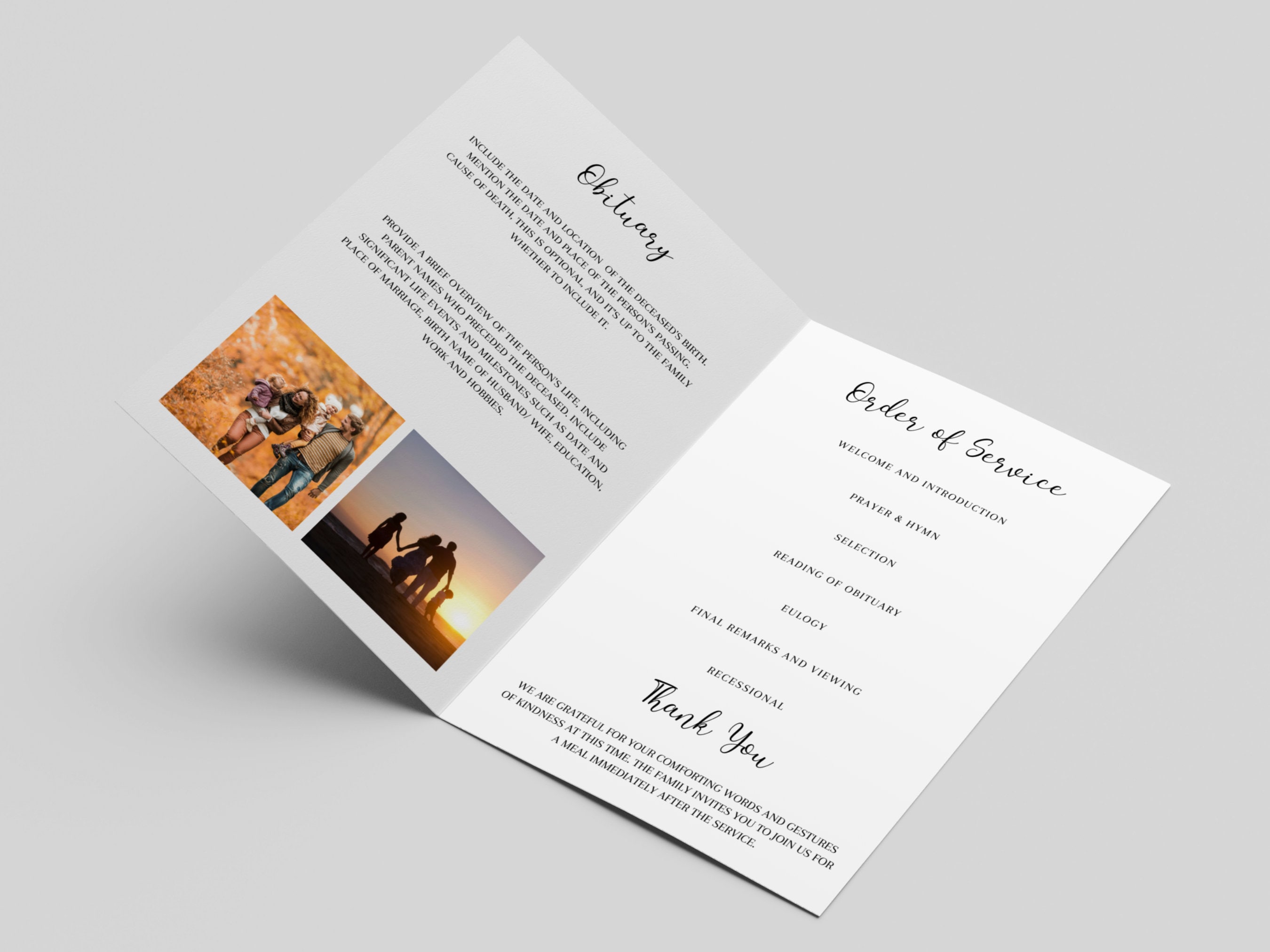 Funeral Program Template Lilies Editable Memorial Program Downloadable ...