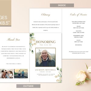 Editable Funeral Program Template Instant Download Obituary Template ...