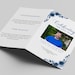Blue Funeral Program Template Editable Memorial Program - Etsy