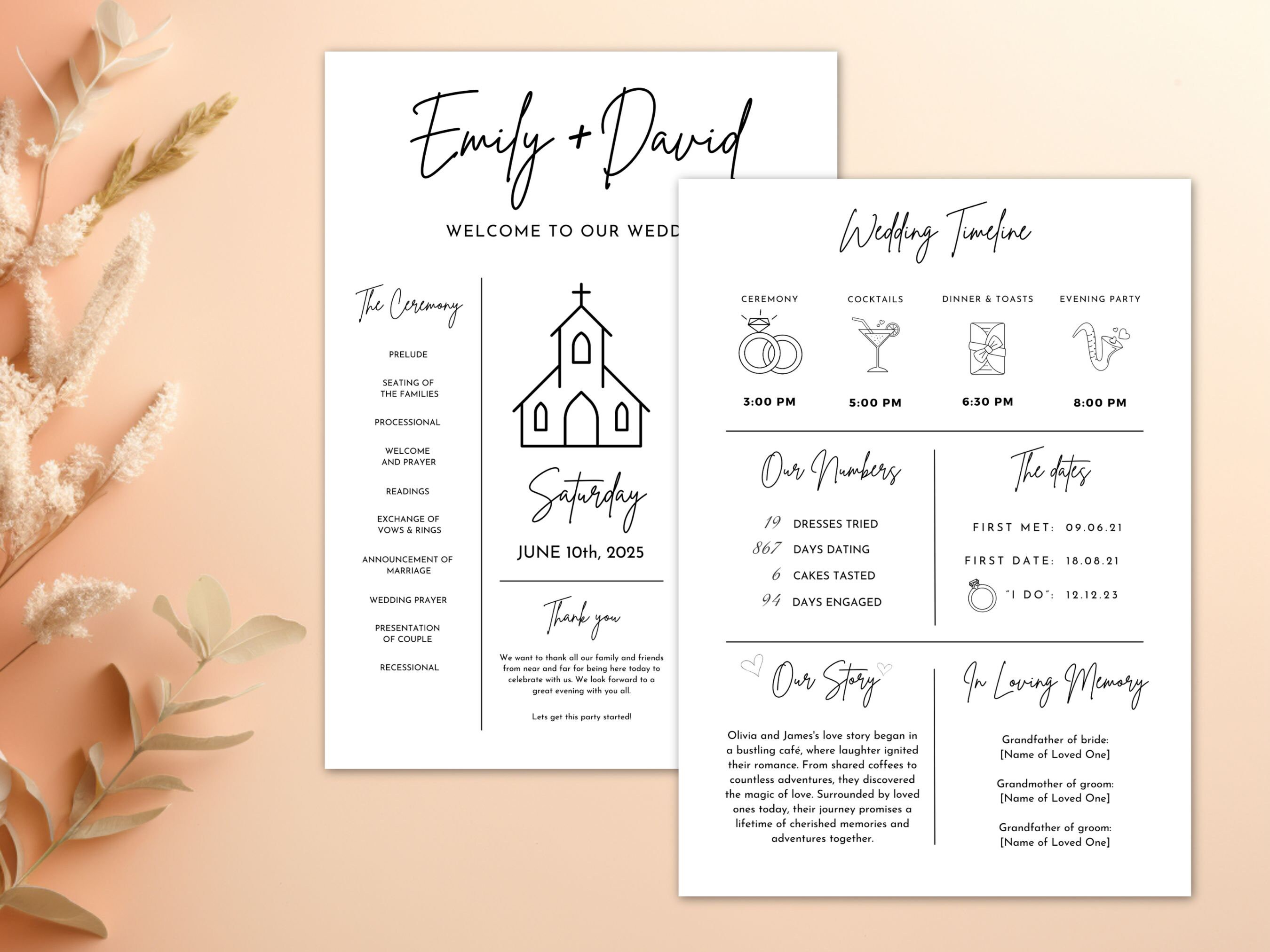 Infographic Wedding Program Wedding Day Program Infographic Program ...
