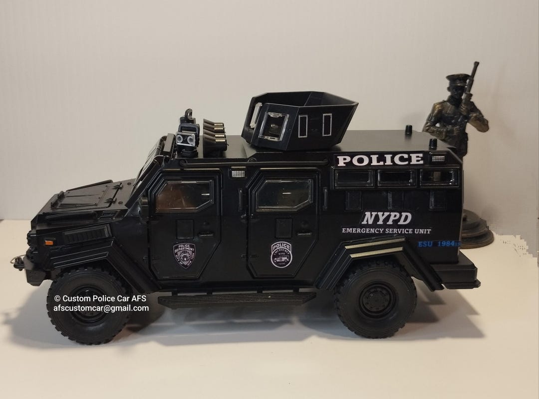 1:24 NYPD Police Sabrtooth Armored Alloy Model Military Truck Tiger ...