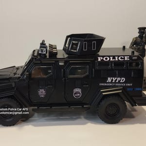 1:24 NYPD Police Sabrtooth Armored Alloy Model Military Truck Tiger ...