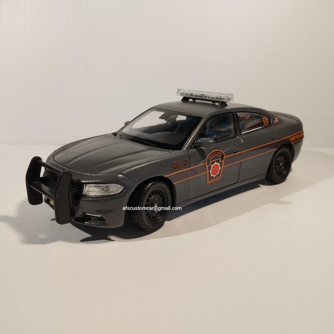 Pennsylvania State Police Model Car Diecast Dodge Charger Gray 1:24 ...