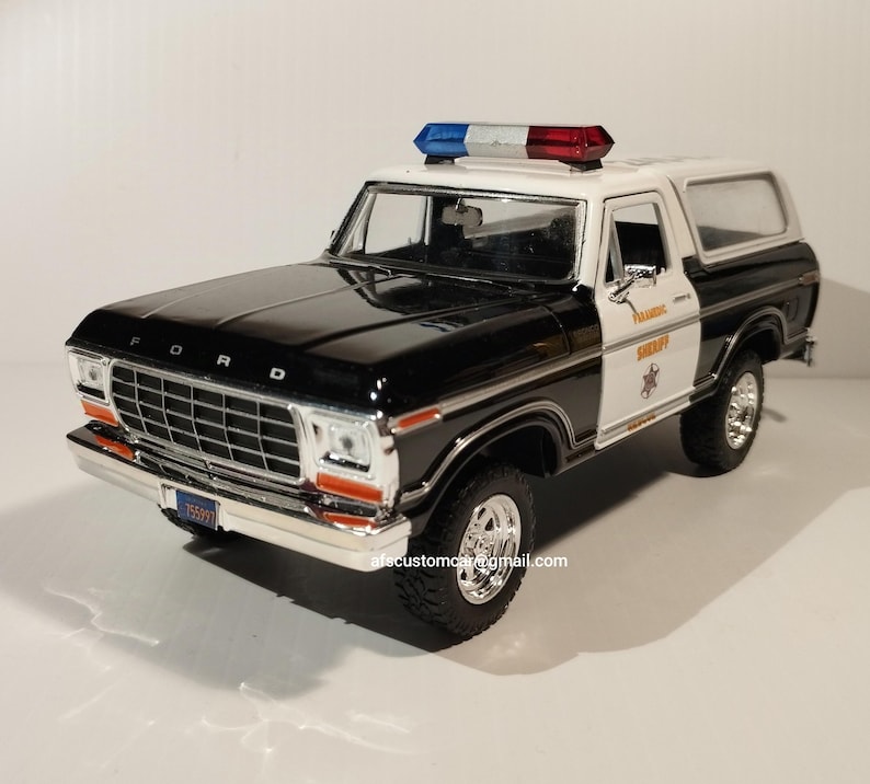 LASD Rescue Paramedic Sheriff 1978 Ford Bronco Diecast Model Car 1:24 ...