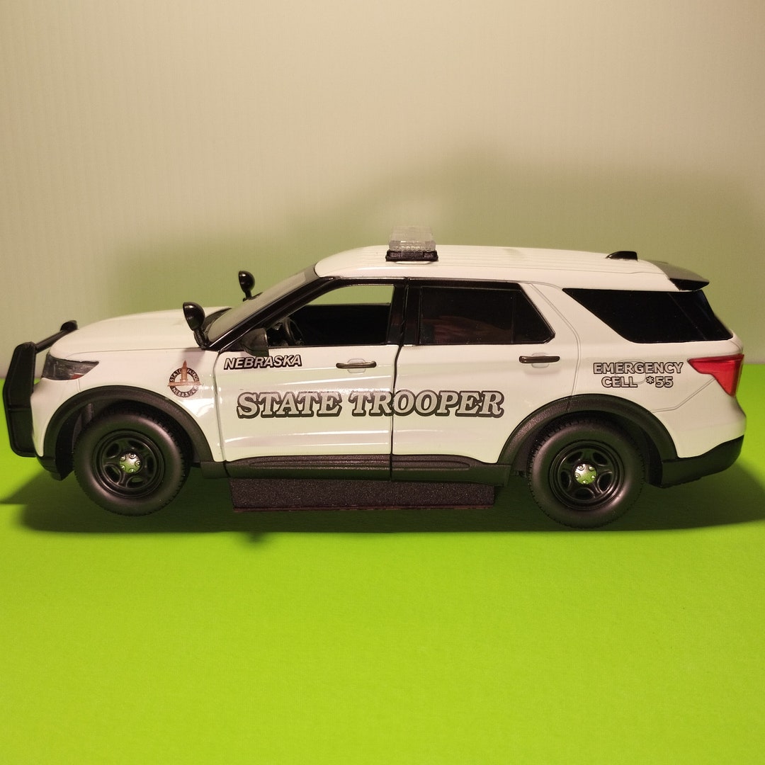 NEBRASKA State Trooper Ford Explorer 1:24 Scale Diecast / Custom Police ...