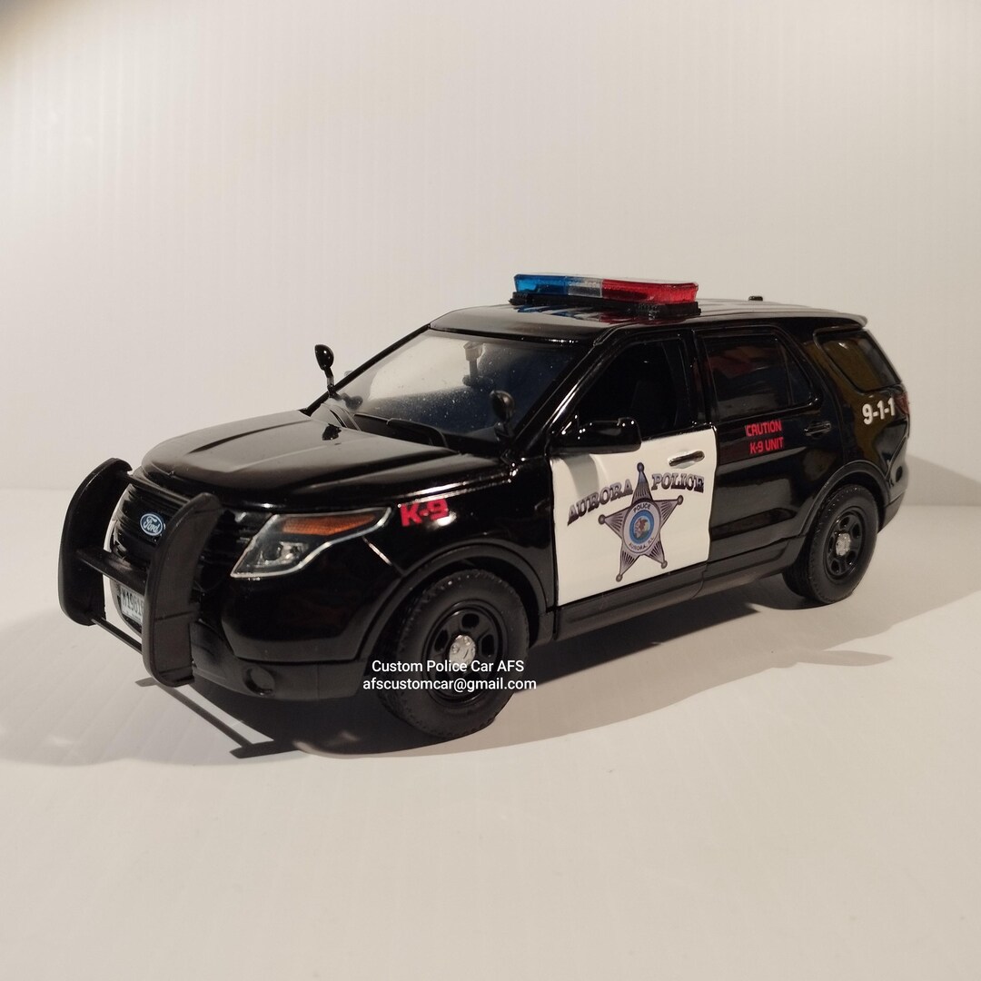 1:24 Scale Aurora IL Police K9 Police Model Car 2015 Ford Explorer With ...