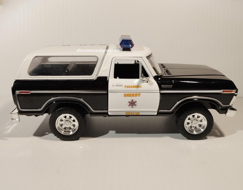 LASD Rescue Paramedic Sheriff 1978 Ford Bronco Diecast Model Car 1:24 ...