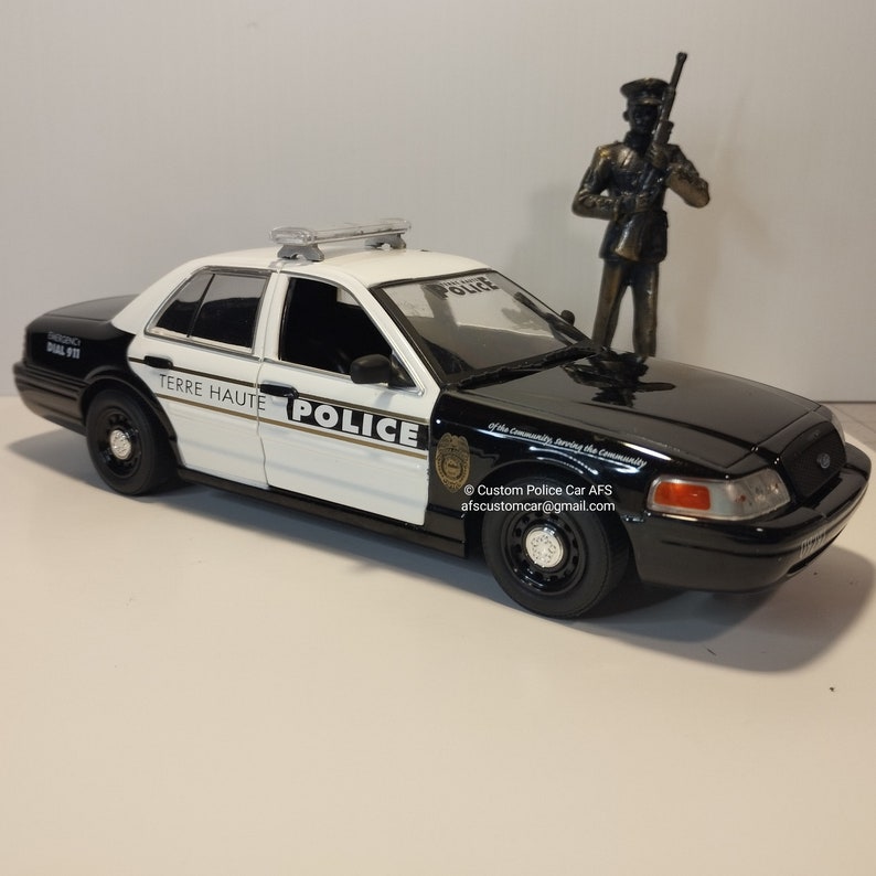 Terre Haute Police Model Car Diecast Ford Crown Victoria 1:24 Scale ...