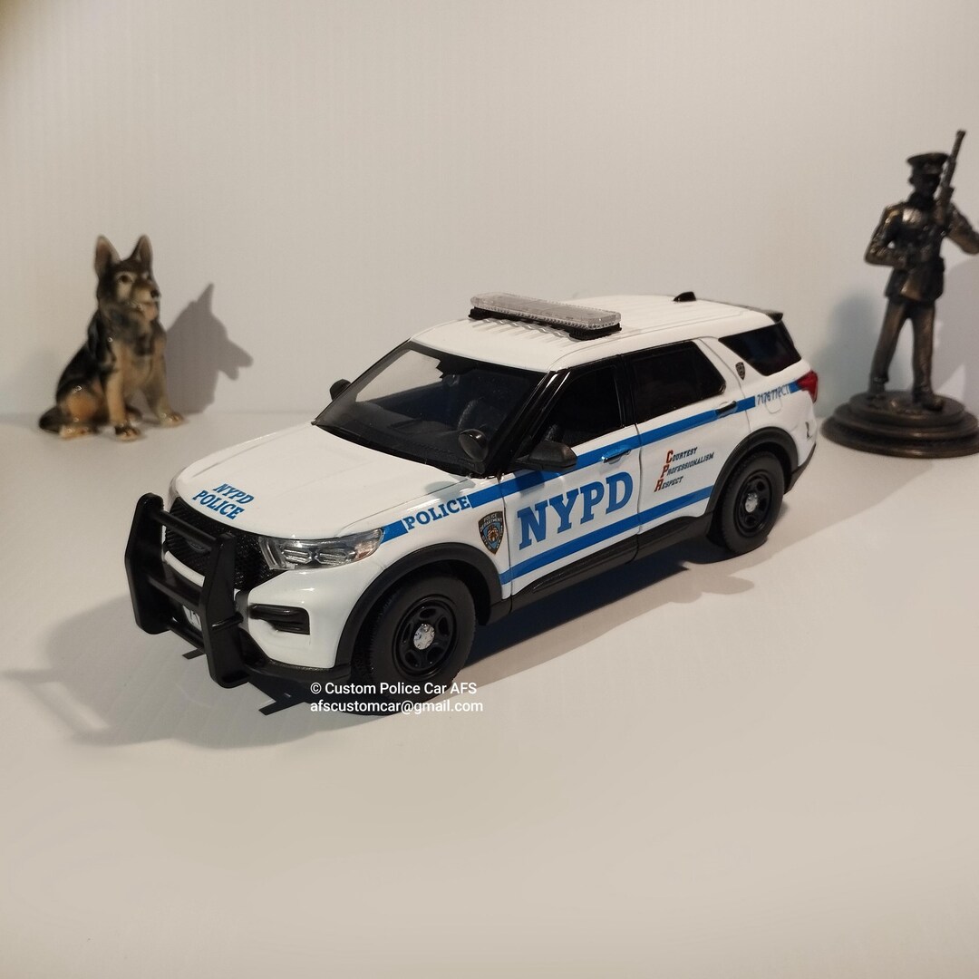 NYPD Police Car Ford Explorer Diecast Model Car 1:24/ Custom Police Car ...