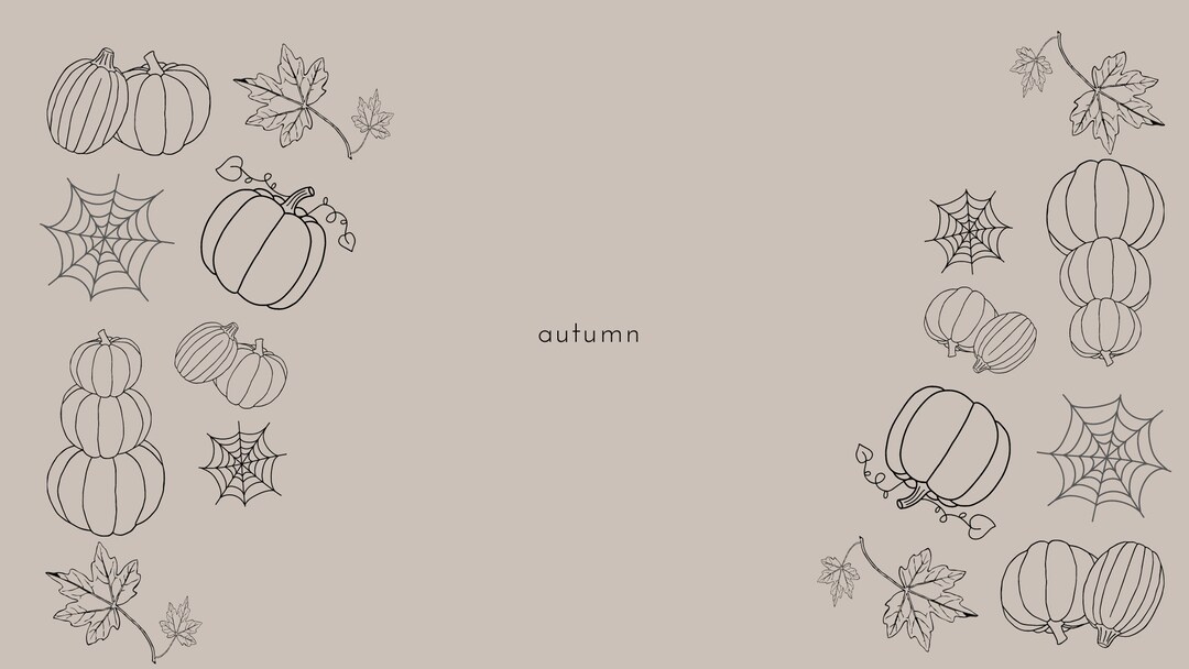 Minimalist Autumn Desktop Wallpaper - Etsy