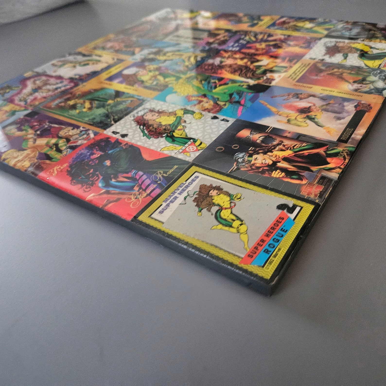 Marvel's X-men Rogue Comic Card Epoxy End Table Tabletop - Etsy