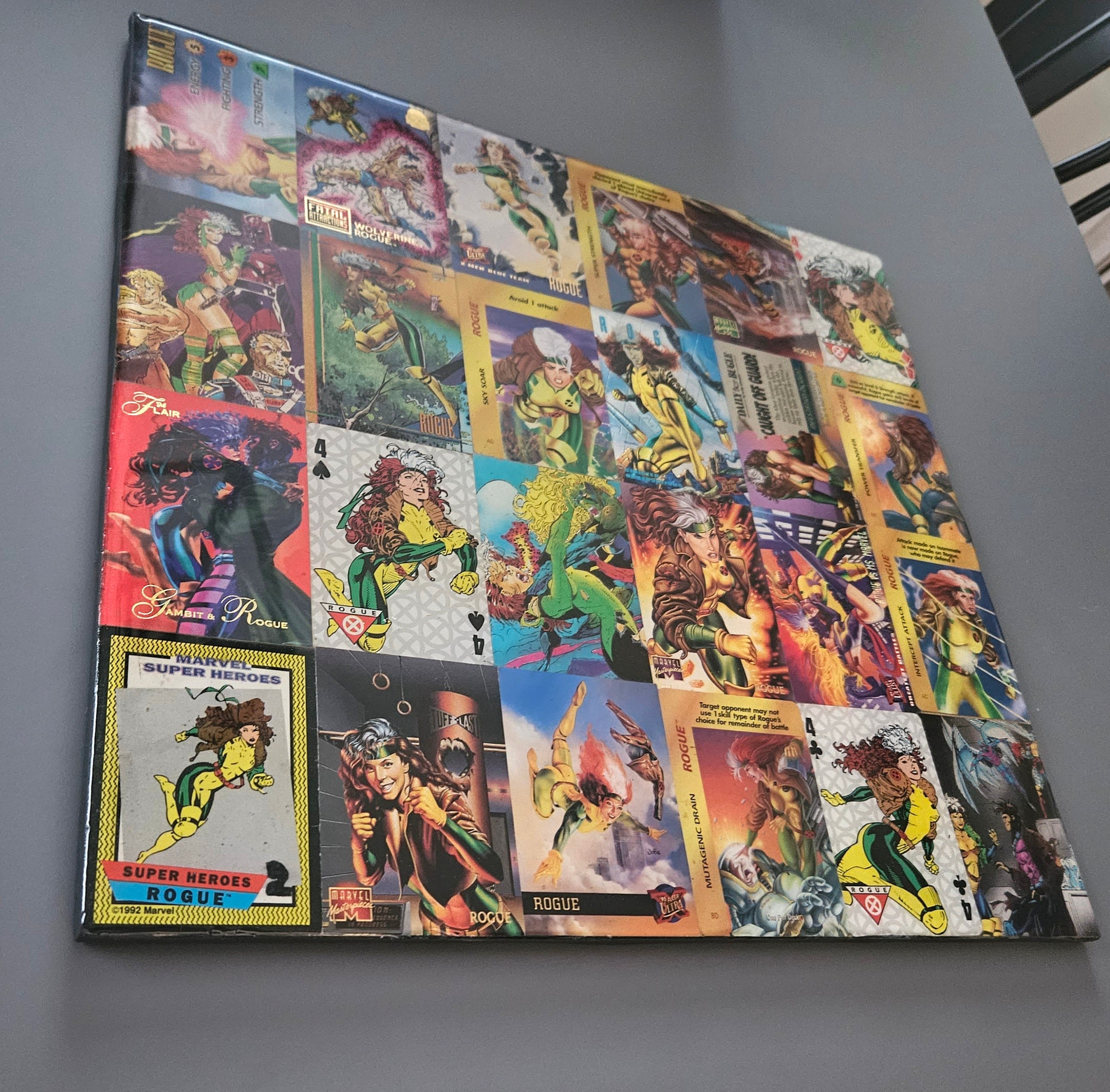 Marvel's X-men Rogue Comic Card Epoxy End Table Tabletop - Etsy