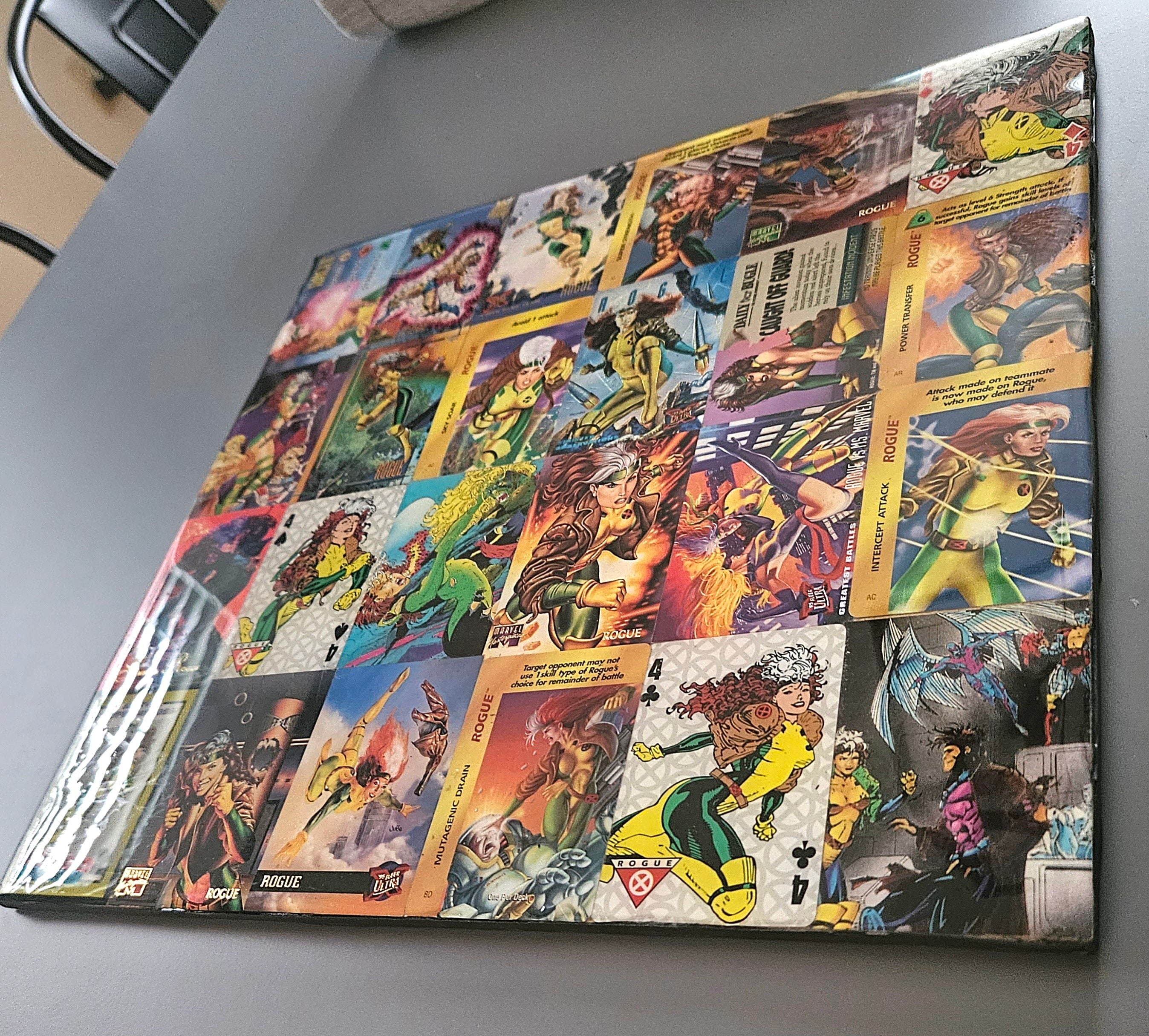 Marvel's X-men Rogue Comic Card Epoxy End Table Tabletop - Etsy