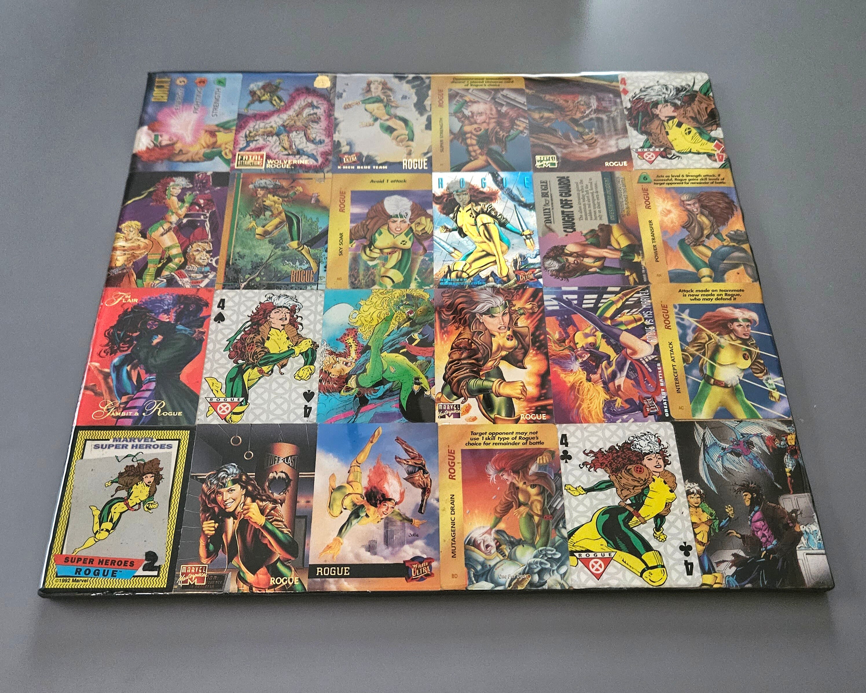 Marvel's X-men Rogue Comic Card Epoxy End Table Tabletop - Etsy