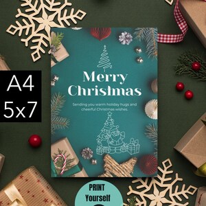 Merry Christmas Wishes, Christmas Letter, A4 , 5x7 , Merry Christmas ...