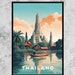 Thailand Poster, Retro Travel Poster, Travel Print, Wall Art, Vintage ...