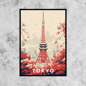 Tokyo Poster, Anime Posters, Retro Travel Poster, Travel Print, Wall ...