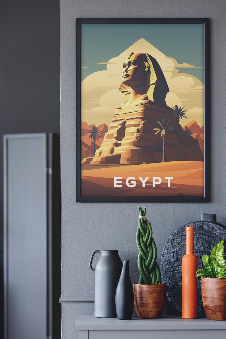 Ancient Egyptian Art Print, Egypt Poster, Wall Art, Vintage Artwork ...
