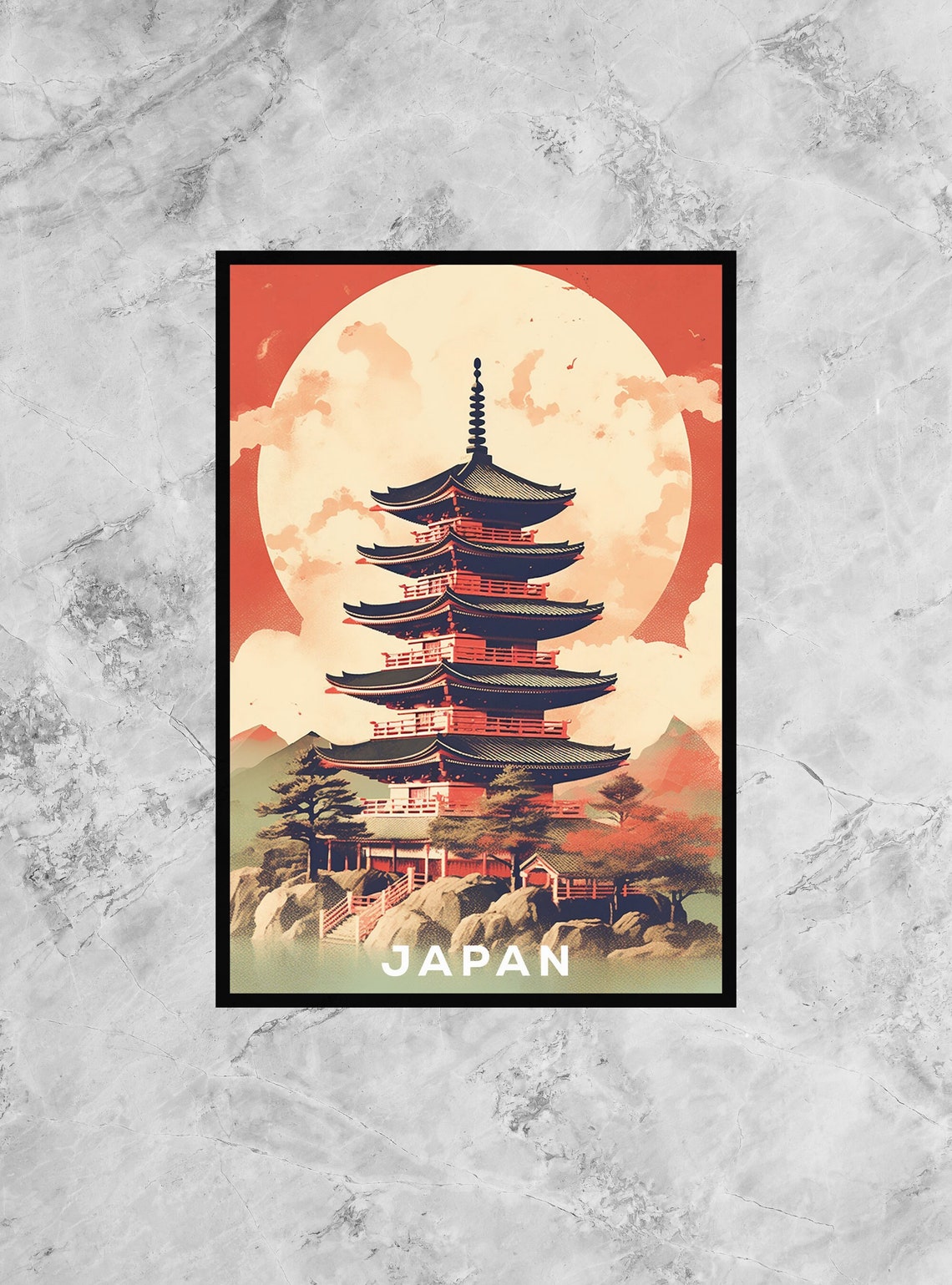 Japan Wall Art Poster, Japanese Art, Retro Wall Decor, Japan Poster ...