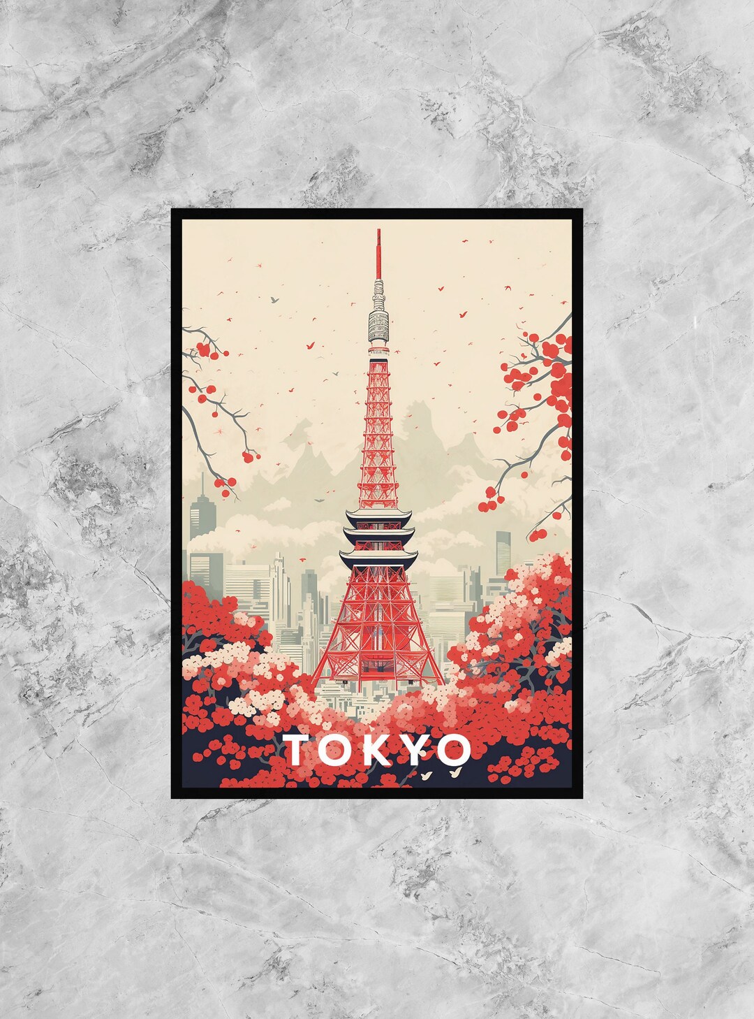 Tokyo Poster, Anime Posters, Retro Travel Poster, Travel Print, Wall ...