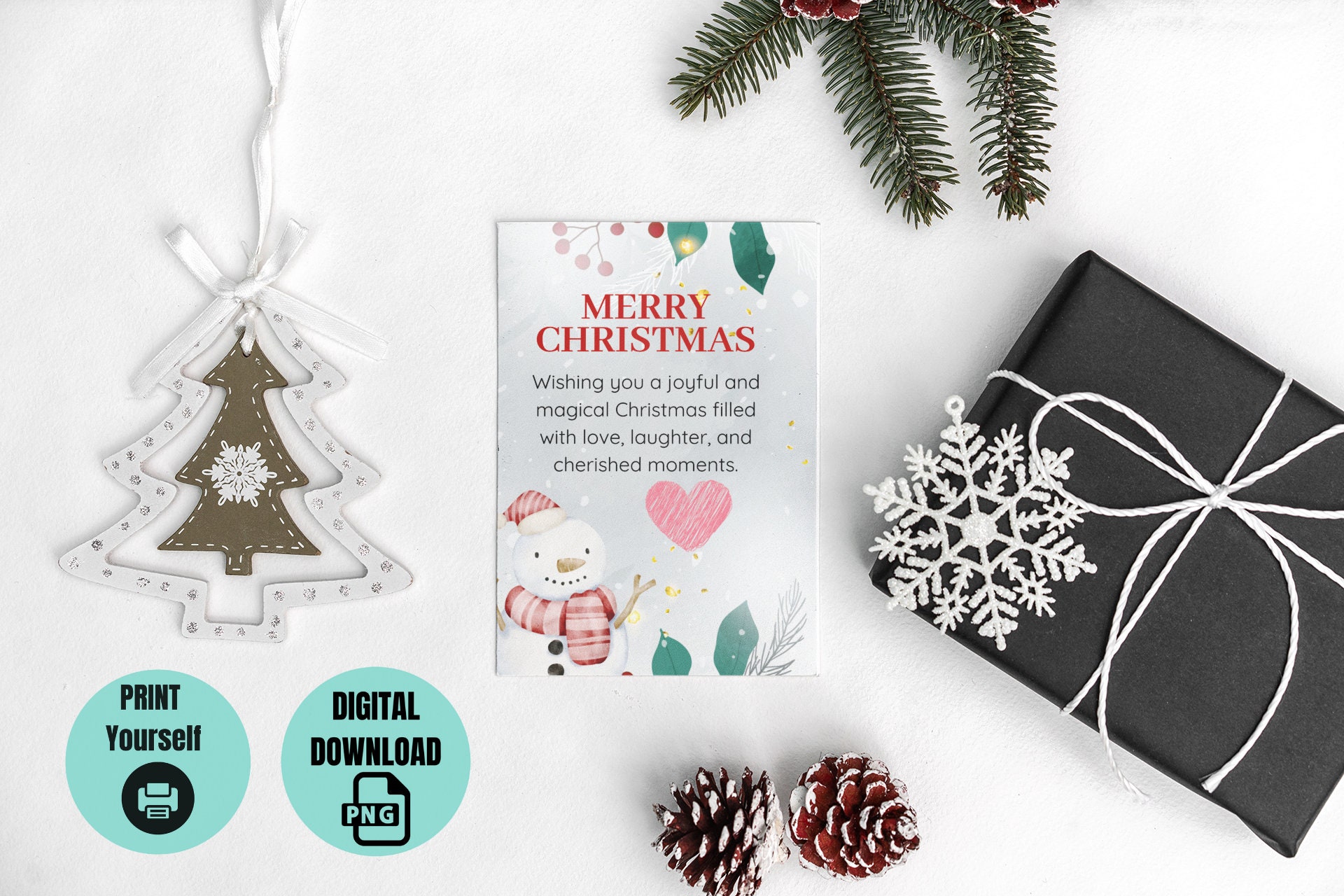 Merry Christmas, Wishes Card, A4 , 5x7 Card, Merry Christmas, Christmas ...