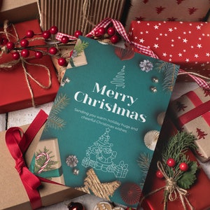 Merry Christmas Wishes, Christmas Letter, A4 , 5x7 , Merry Christmas ...