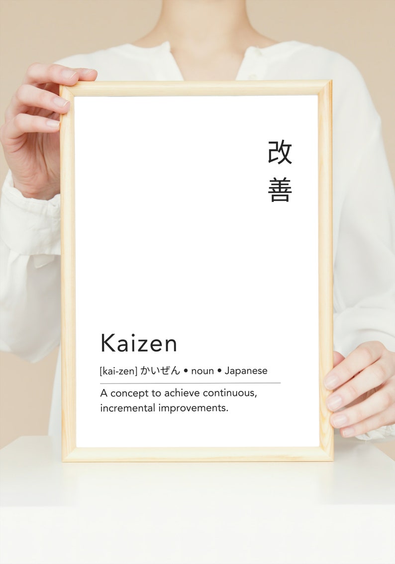 Kaizen Definition Print | Japanese Print | Improvement Definition ...