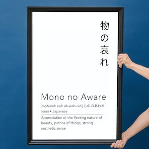 Mono No Aware Definition Print | Japanese Print | Fleeting Beauty ...