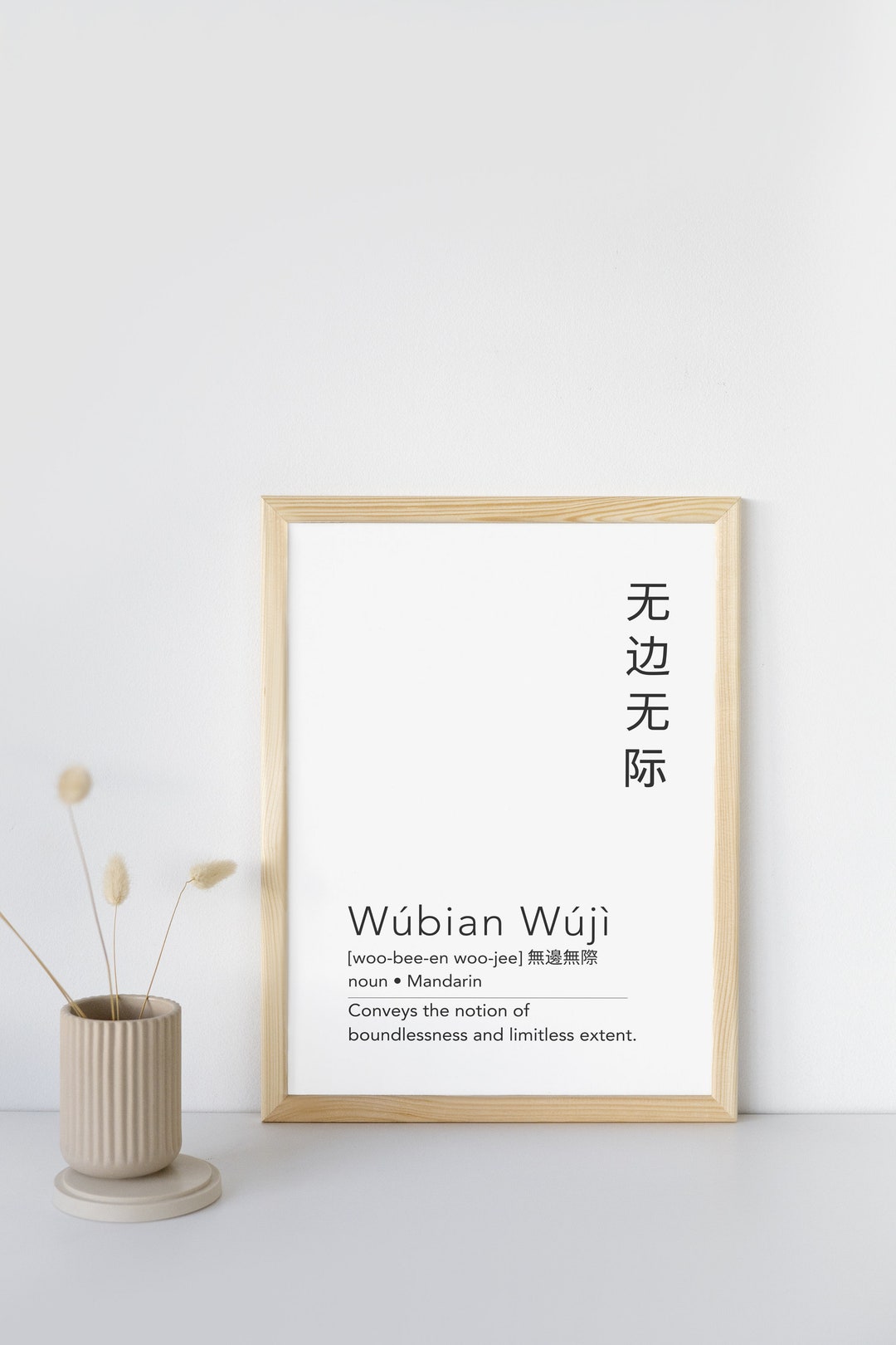 Wúbian Wújì Definition Print | Chinese Print | Universe Definition ...