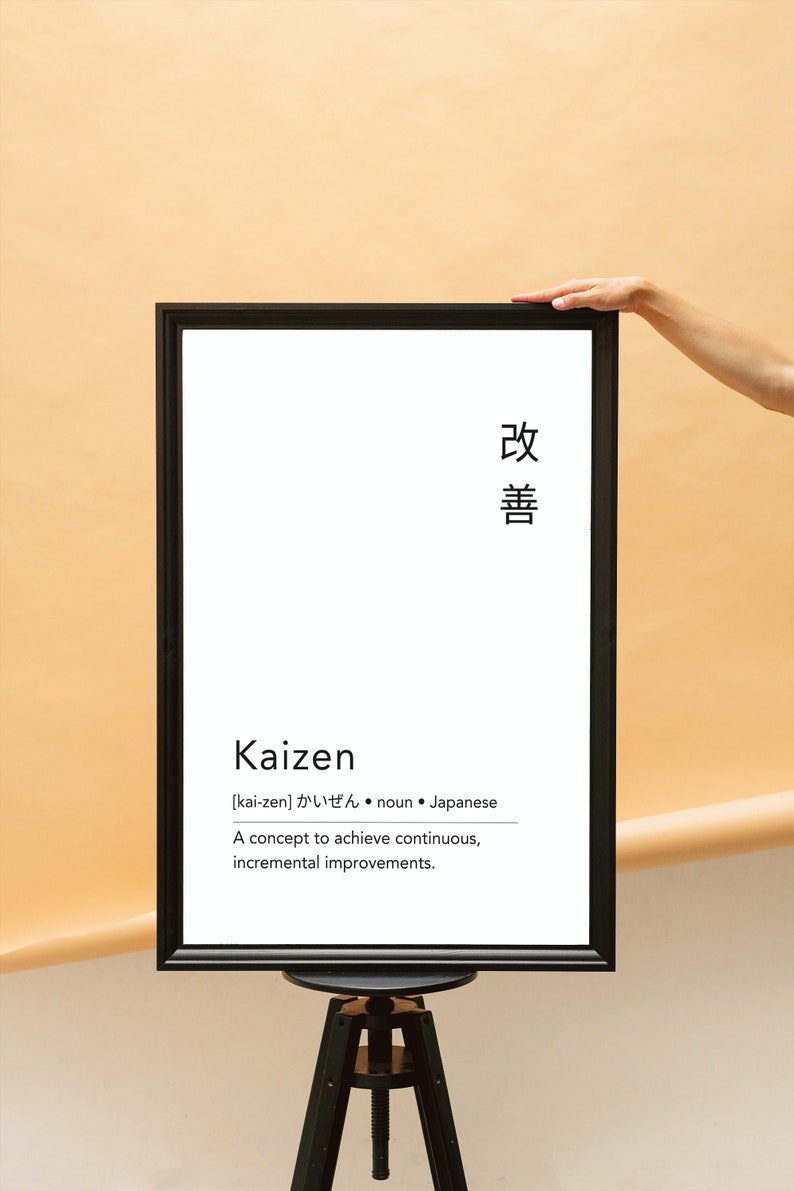 Kaizen Definition Print | Japanese Print | Improvement Definition ...