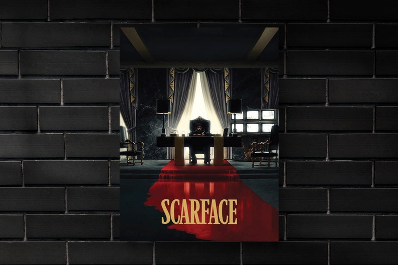 Scarface 1983 Movie Poster Movie Print, Hip Hop Movie Posters, Wall Art ...