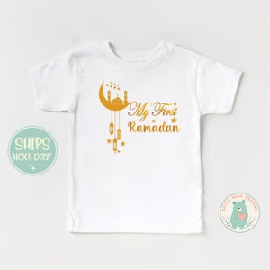 Islamic Baby Eid Mubarak Baby Bodysuit, My First Ramadan Muslim Baby ...