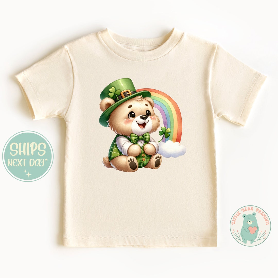 St Patrick Teddy Bear Clipart, St Patrick Animals Rainbow Shirt, St ...