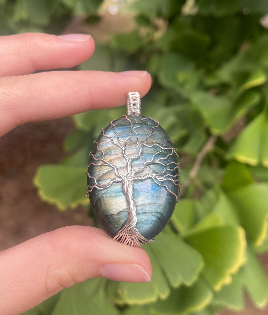 Labradorite Gloom Tree of Life Wire Wrapped Pendant - Etsy