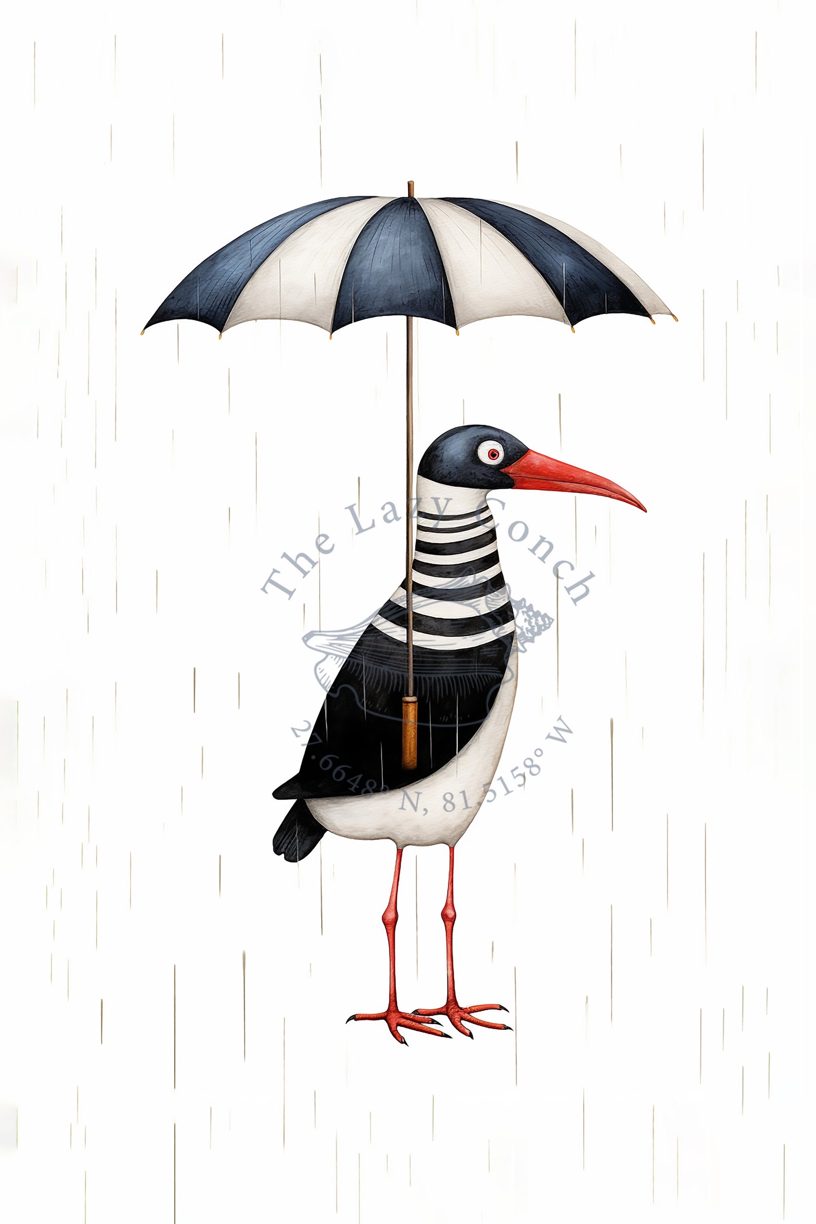 Pukeko Art Print, Whimsical Pukeko Print of Coastal Bird, Kids Room ...
