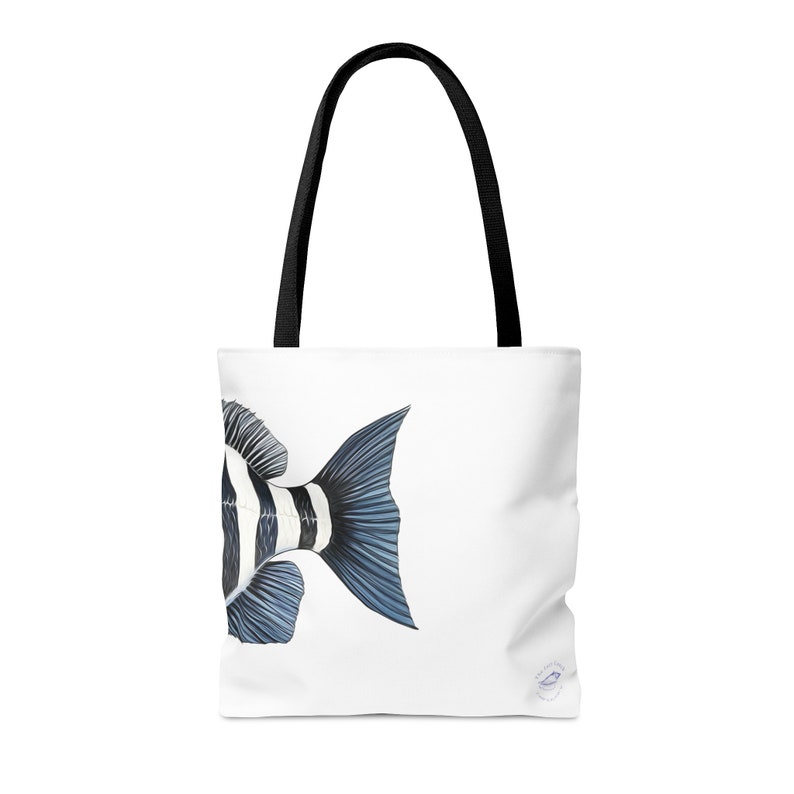 Sheepshead Fish Tote Bag, Fish Print Bag, Coastal Bag, Fisherman Tote ...